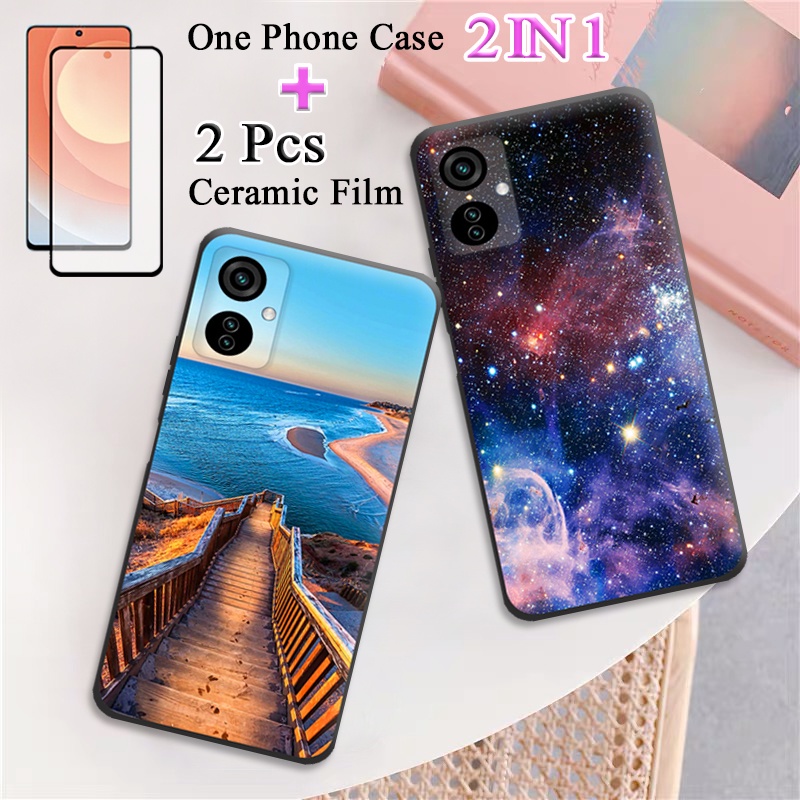 2 IN 1 Tecno Camon 19 Neo TPU Soft Silicone Painted Phone Case With ...