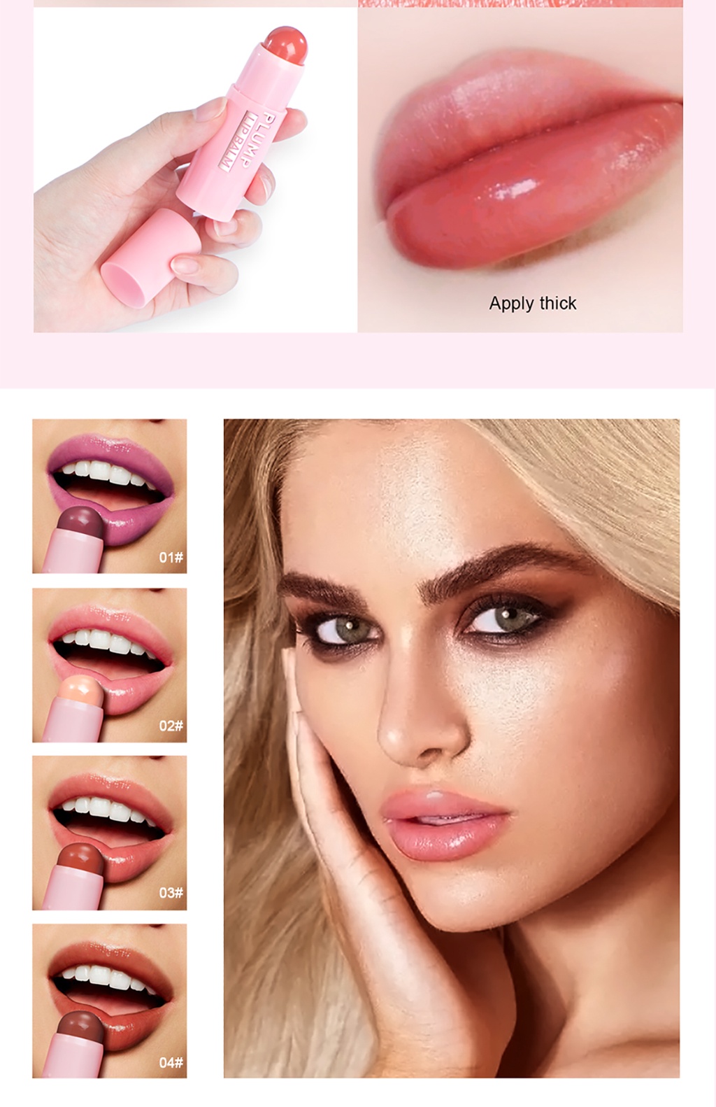 IBCCCNDC Tinted Lip Balm Plumping Lipstick Moisturizing Natural Non ...