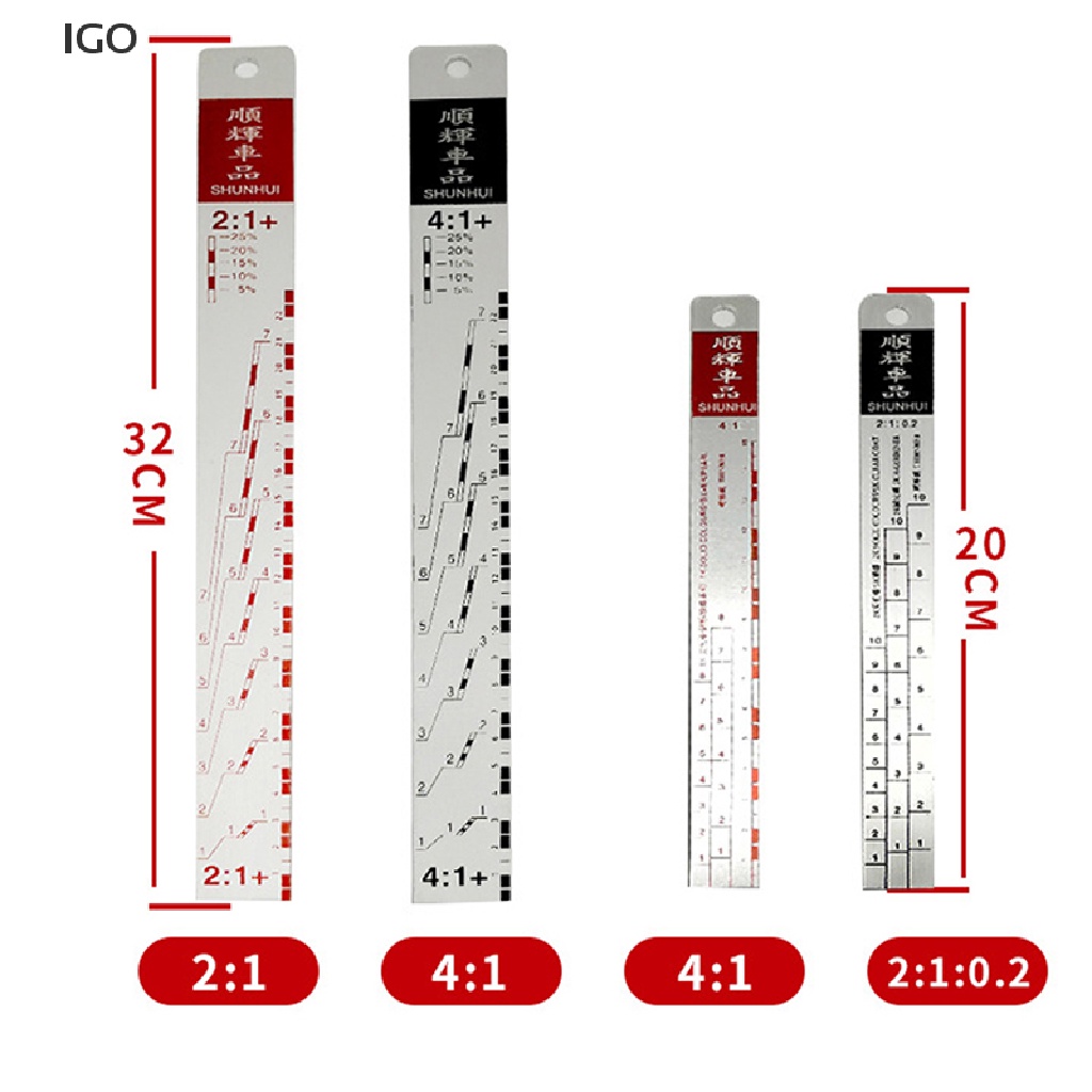 IGO Mixing Tool Standard Car Paint Ruler Suitable for Cars Paint Ruler ...