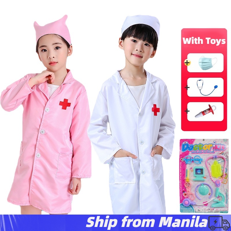 Kid Costume Doctor Cosplay Clothes Role Play Nurse Uniform for Boys ...