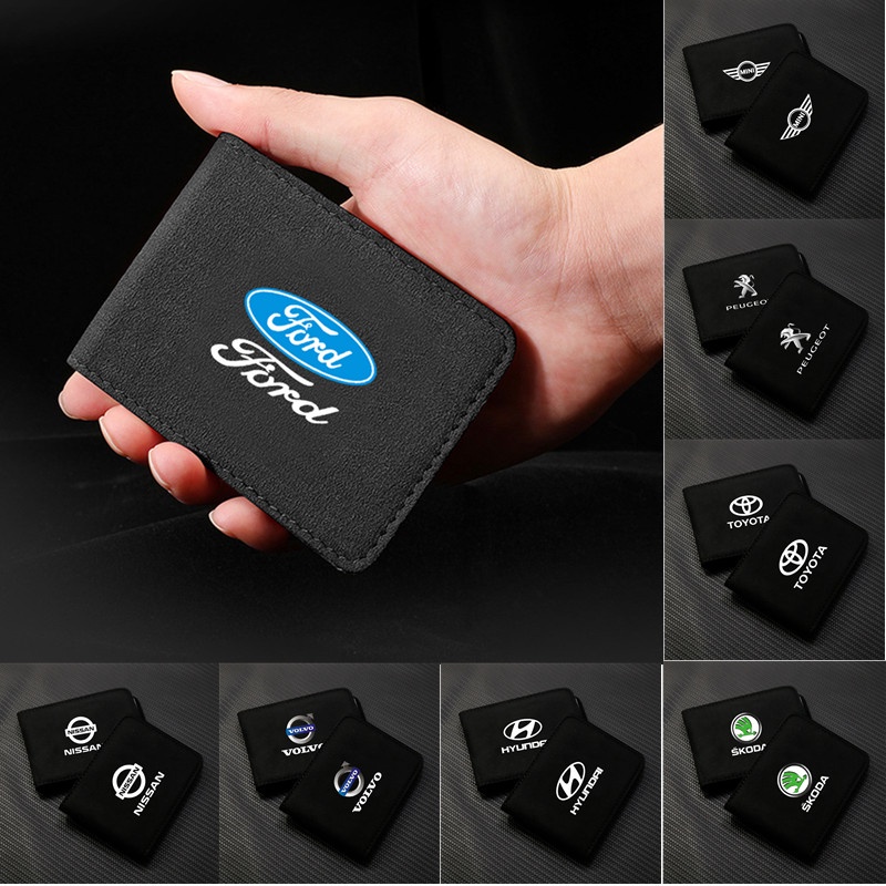 General Car Driver's License Cover Car Logo Black Leather Two-in-One ...