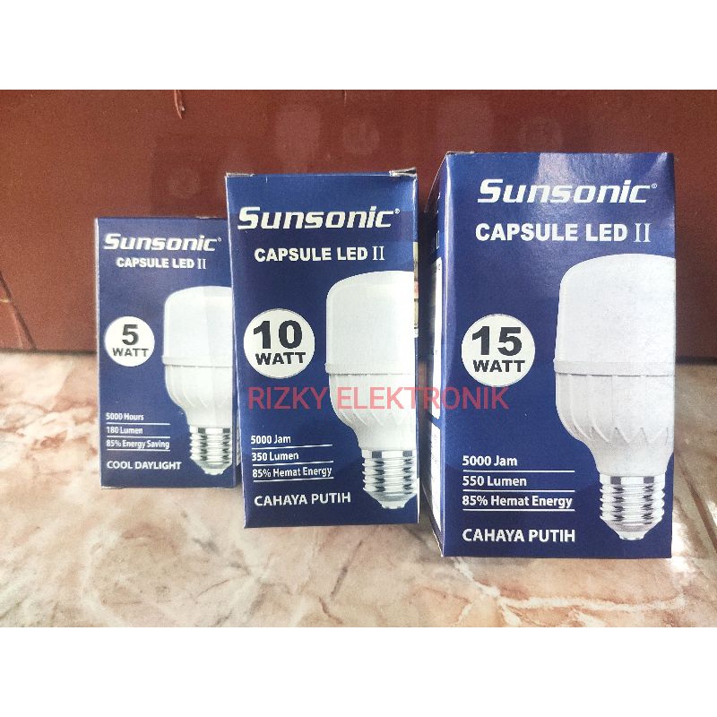 Sunsonic 5W 10W 15W 5 10 15 Watt Capsule LED Bulb | Shopee Philippines