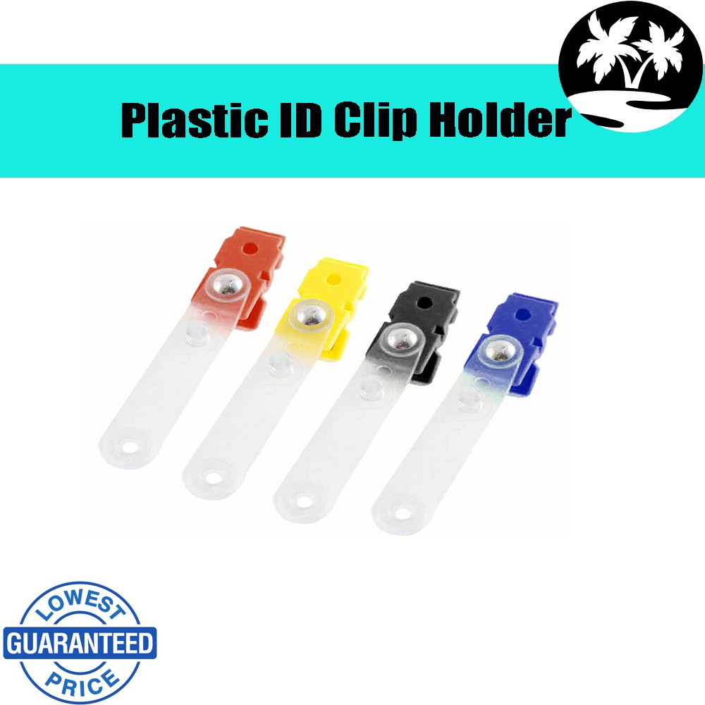 Plastic ID Clip Card Holder Name Badge Clips Fastener [3pcs/Set ...