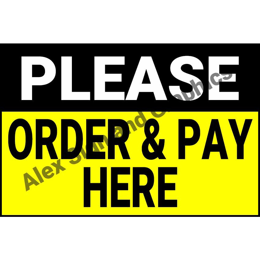 Please Order & Pay Here PVC Signage - A4 Size (7.5 x 11.25 inches ...
