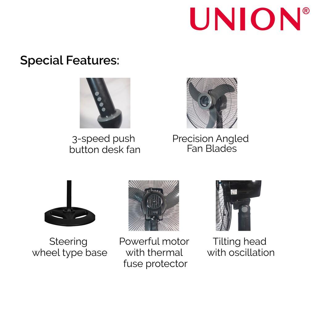 Union UGSF-1646 16″ 2-in-1 Convertible Stand Fan | Shopee Philippines