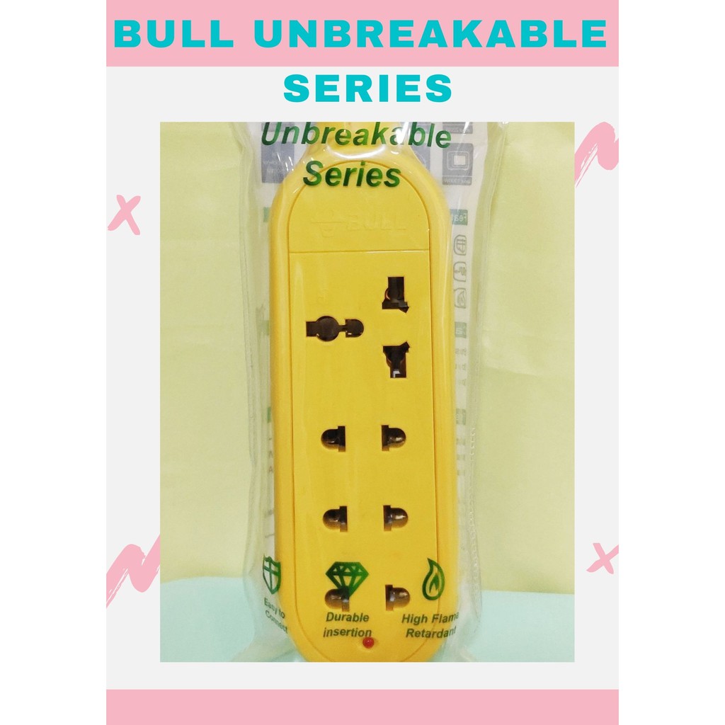 Bull Unbreakable Series Safety Socket Extension With 4 Outlets | Shopee ...