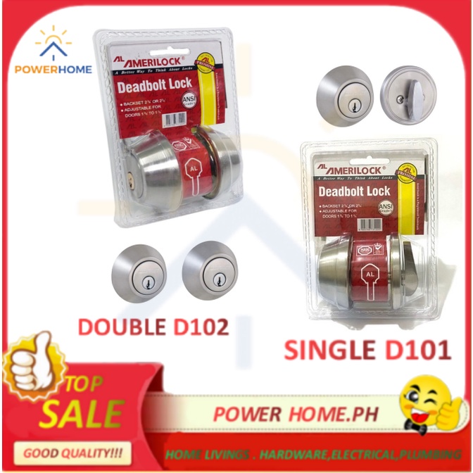 AMERILOCK Deadbolt Door Lock Set Single/DOUBLE Cylinder (AL D101 /D102 ...