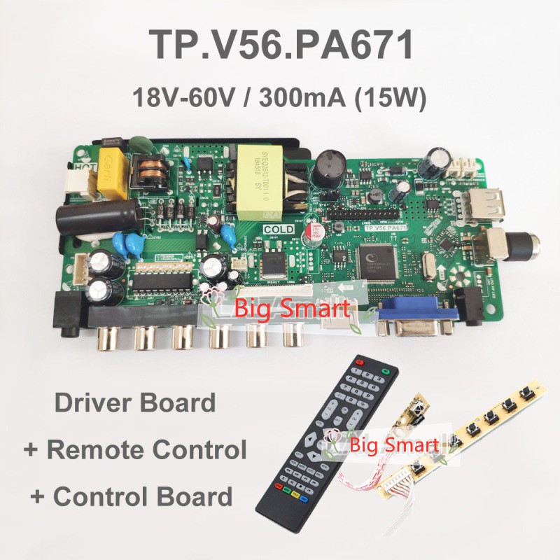 No Need Firmware LCD TV 3in1 Driver Board Universal LCD Controller Board TV Motherboard Support ...