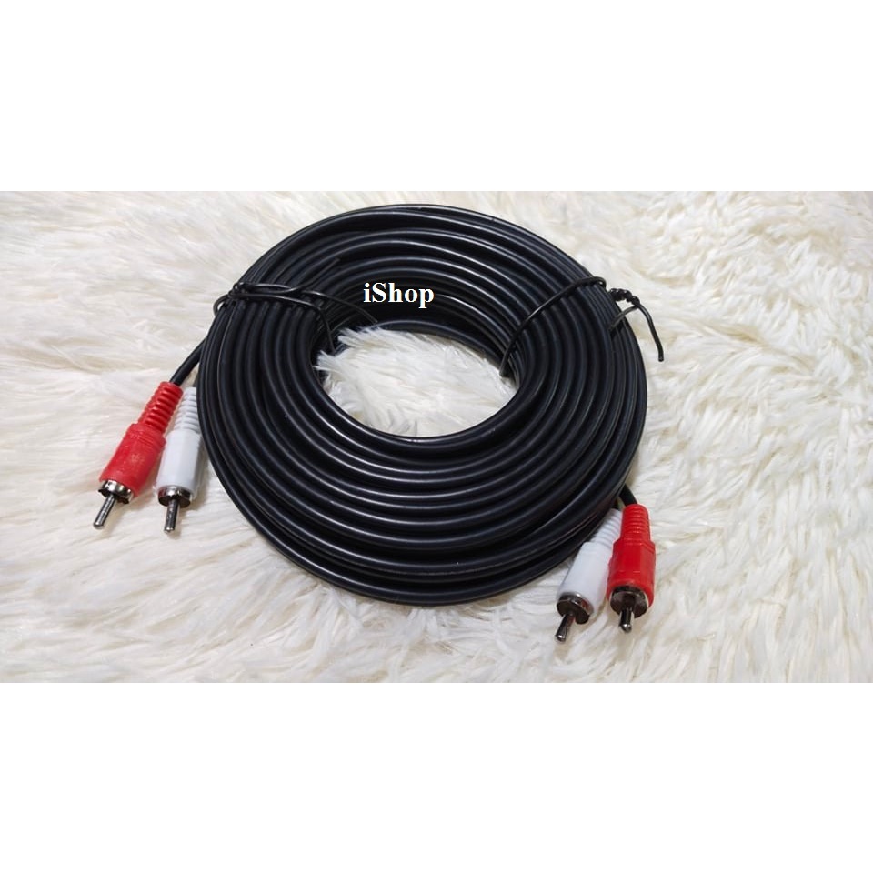 RCA Jack 2x2 Male to Male Cord Stereo Audio Cable Twin Phono RCA Plugs ...