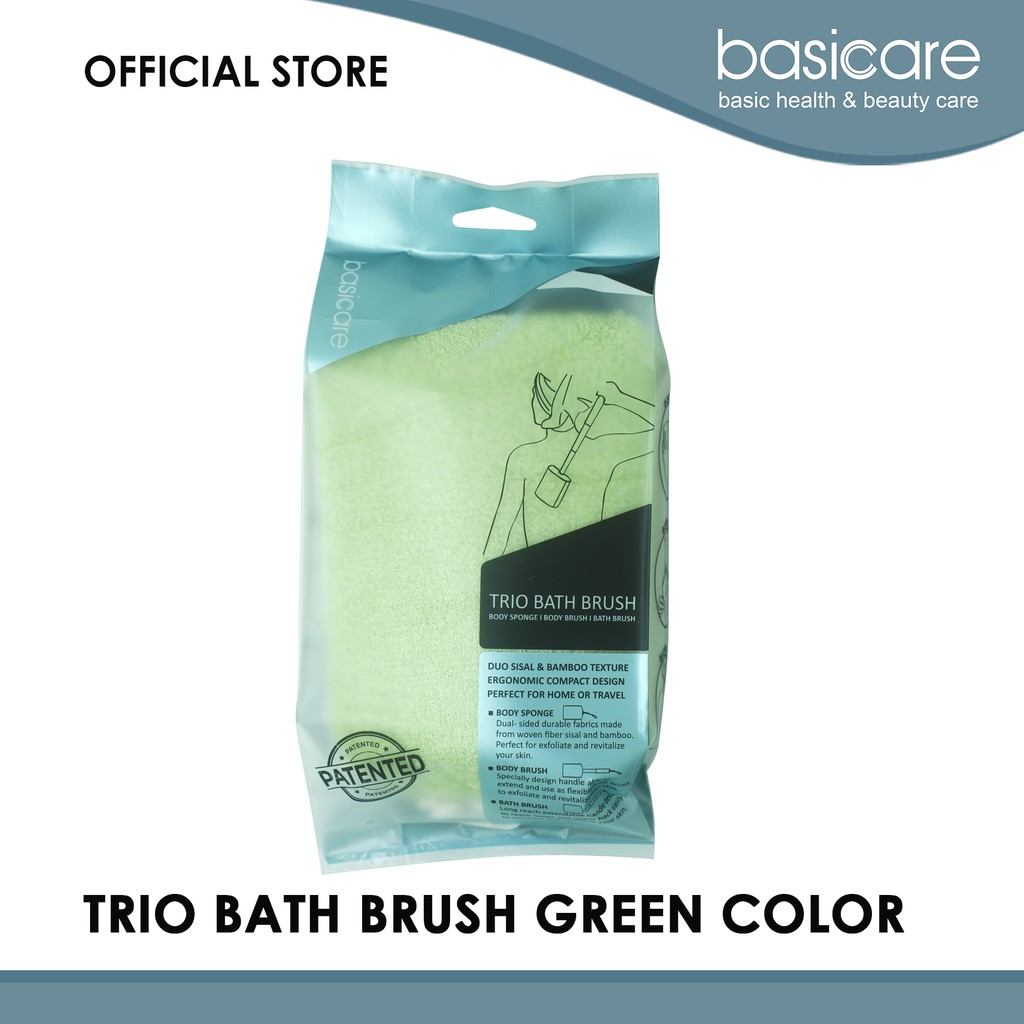Basicare Trio Bath Brush Withcolors | Shopee Philippines