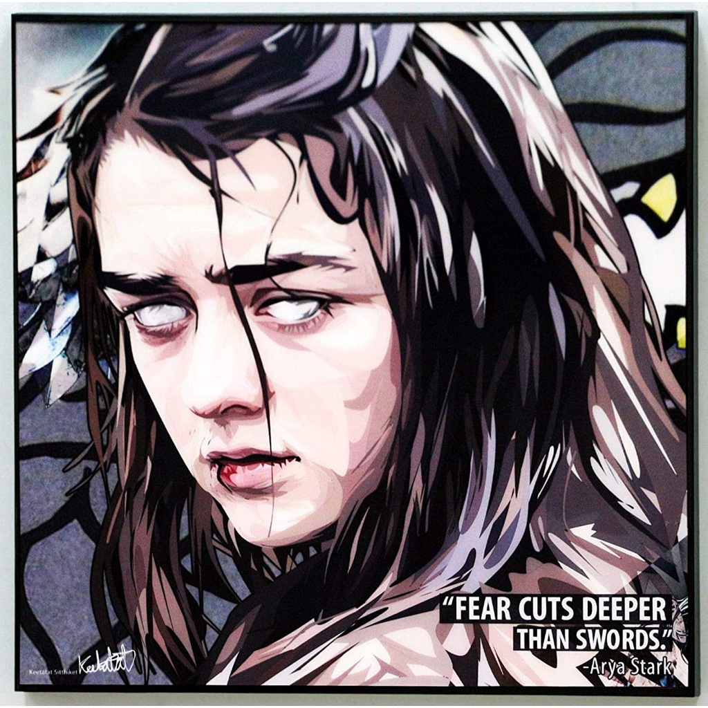 Arya Stark The Game of Thrones Poster POP Art Print Painting on Canvas ...