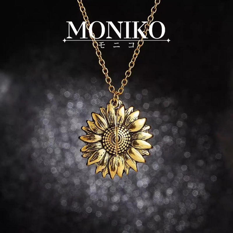 MONIKO New creative Sunflower Series necklace lettering "You are my ...