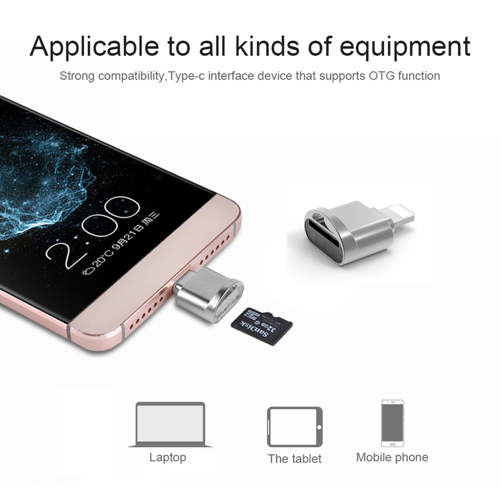 【Lightning】Portable Mini Card Reader USB Lightning SD TF Memory Card ...