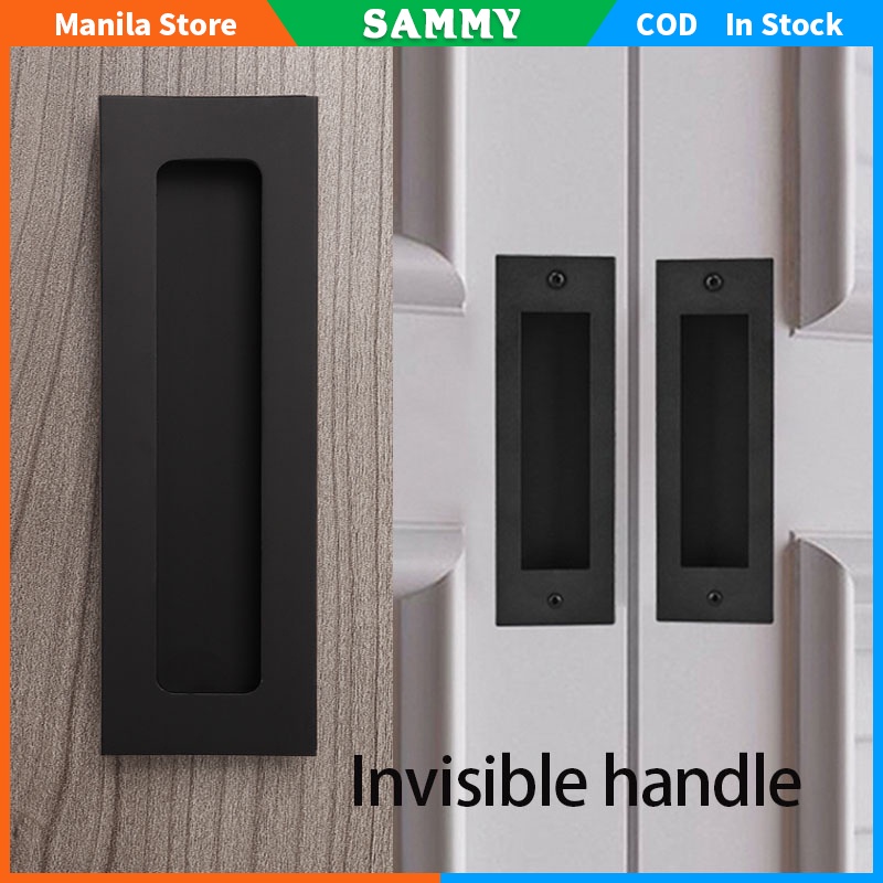 Hidden Sliding Door Handles Sliding Barn Wooden Door Handle Brushed ...