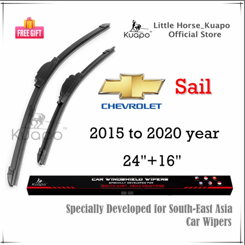 (Kuapo Quality) Chevrolet Sail Wiper Blade Set/Pair for 2015 to 2021 ...