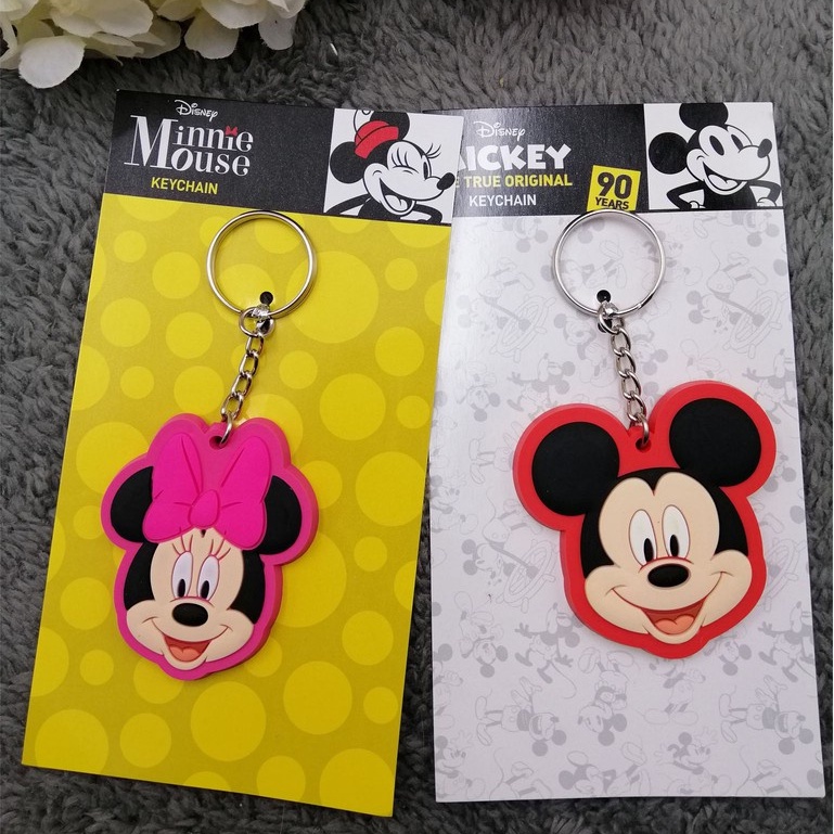 NEW Disney Minnie & Mickey Mouse Cartoon Characters Daiso Key Chain ...