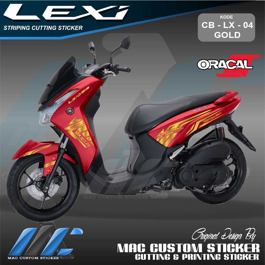 MERAH Cutting STICKER CB LX 04 - CUTTING STICKER LEXI RED | Shopee ...