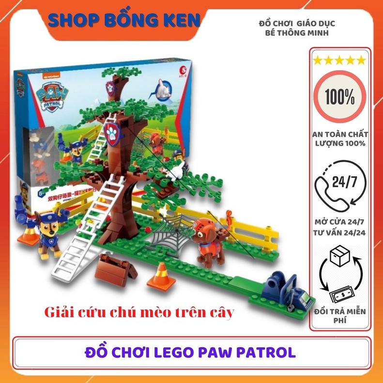 Lego PAW PATROL toy box Rescue the cat on a tree weighing 600gr, size ...