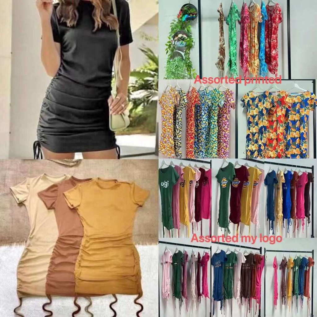 SIDE STRING DRESS FOR WOMEN FASHION | Shopee Philippines