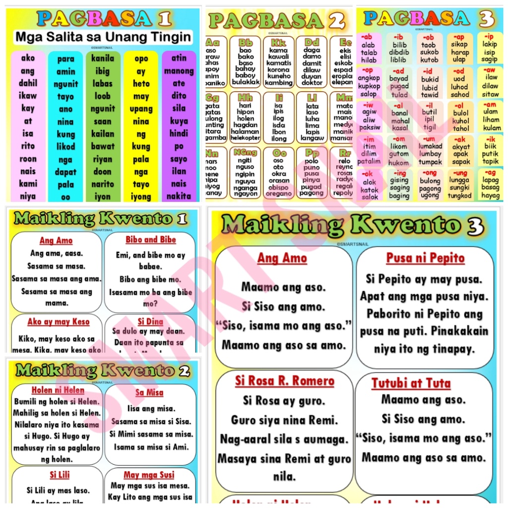 Reading PAGBASA Laminated Educational Chart A4 size | Shopee Philippines