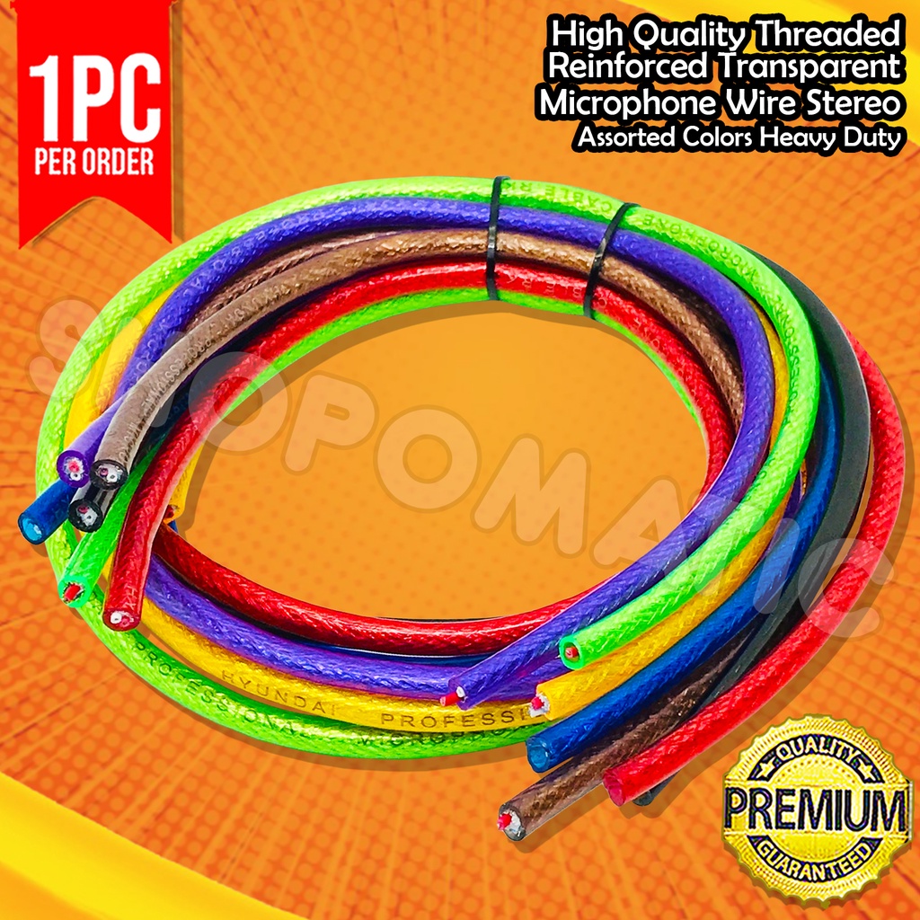 🟧 Microphone Wire/Cord Assorted Colors ( PER 1 METER ) 🟧 | Shopee ...