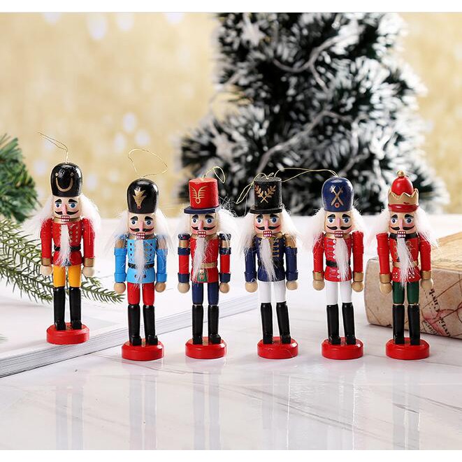 [In Stock] 6Pcs 12CM Mini Wooden Nutcracker Doll Soldier Christmas ...