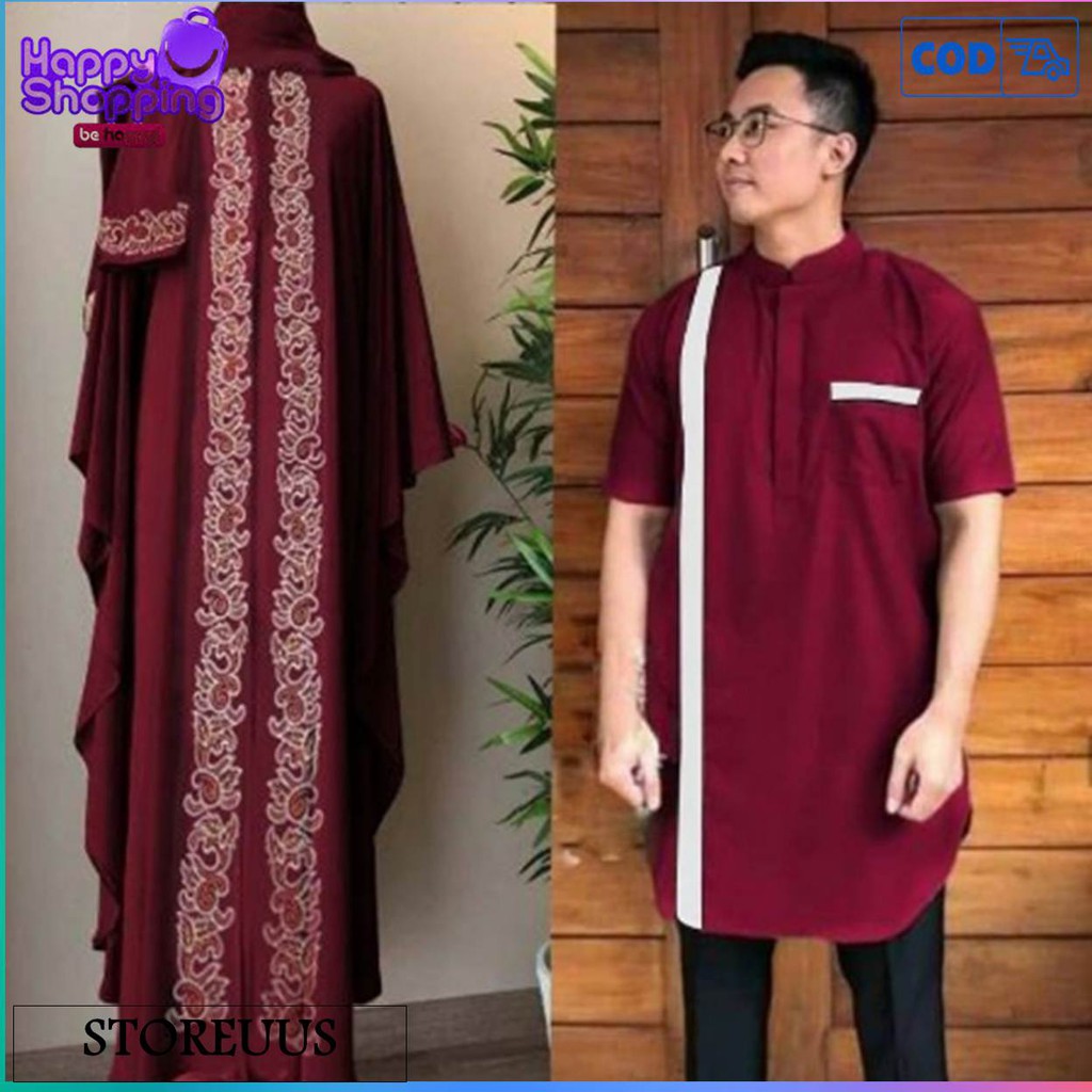 Gamis Couple Gamis For Husband And Wife Marwati Latest Muslim Couple ...