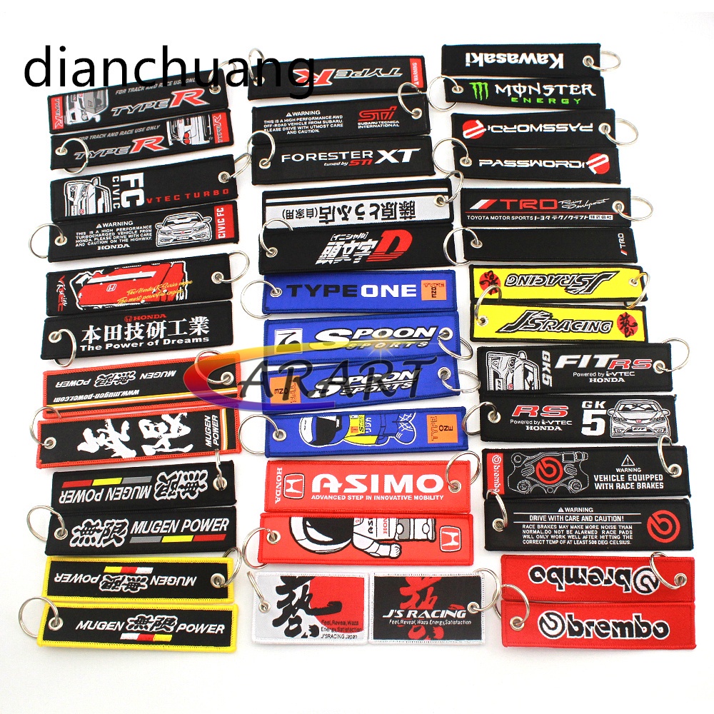 Mugen Asimo Racing Key Ring Embroidery Keychain Luggage Tag for Honda ...