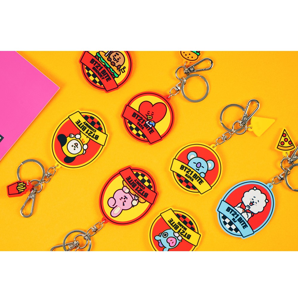 [BTS GOODS] BT21 Official Character Bite Key Ring Key Chain Bag Charm ...