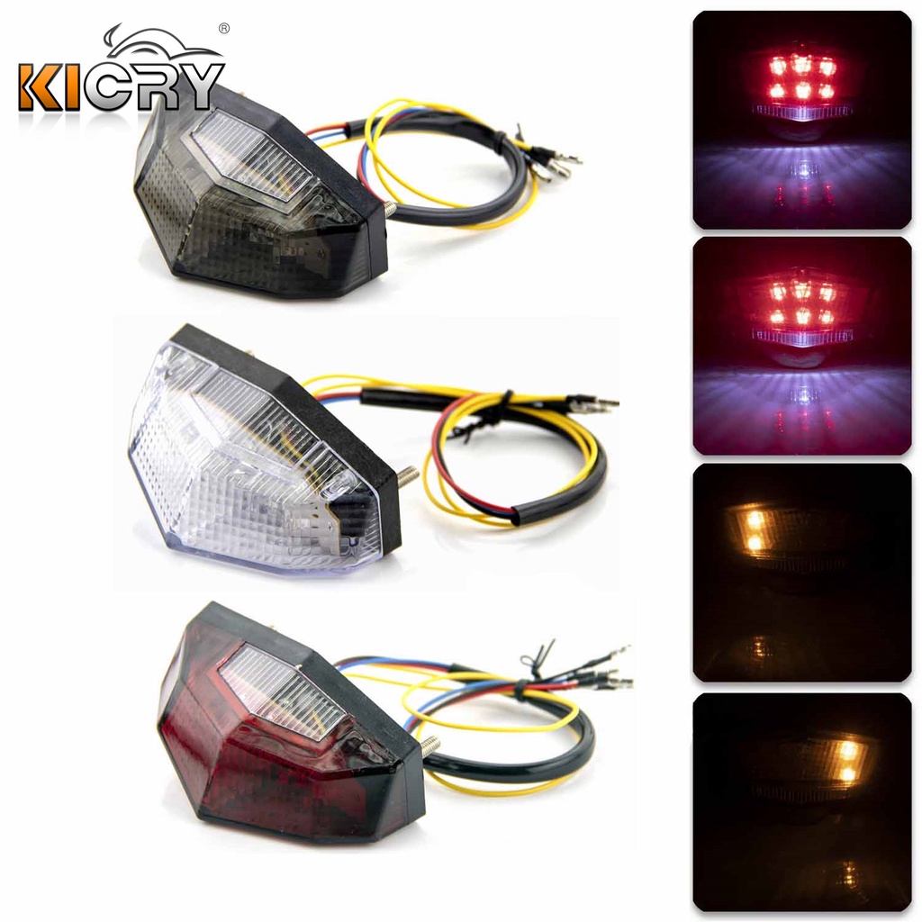 KICRY Turn Signals 11 LED Tail Light Stop Brake Lights Universal ...