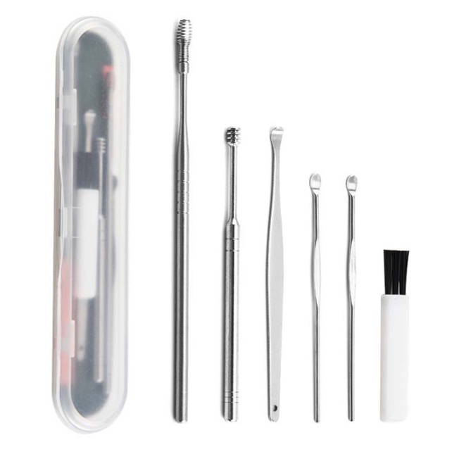 Ear Cleaner Set Earpick Ear Wax Remover Ear Curette Spiral Ear Spoon ...