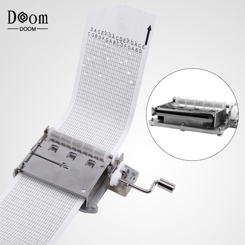 【Ready Stock】 30 Note Tape Hand Crank Music Box Movement Part ...