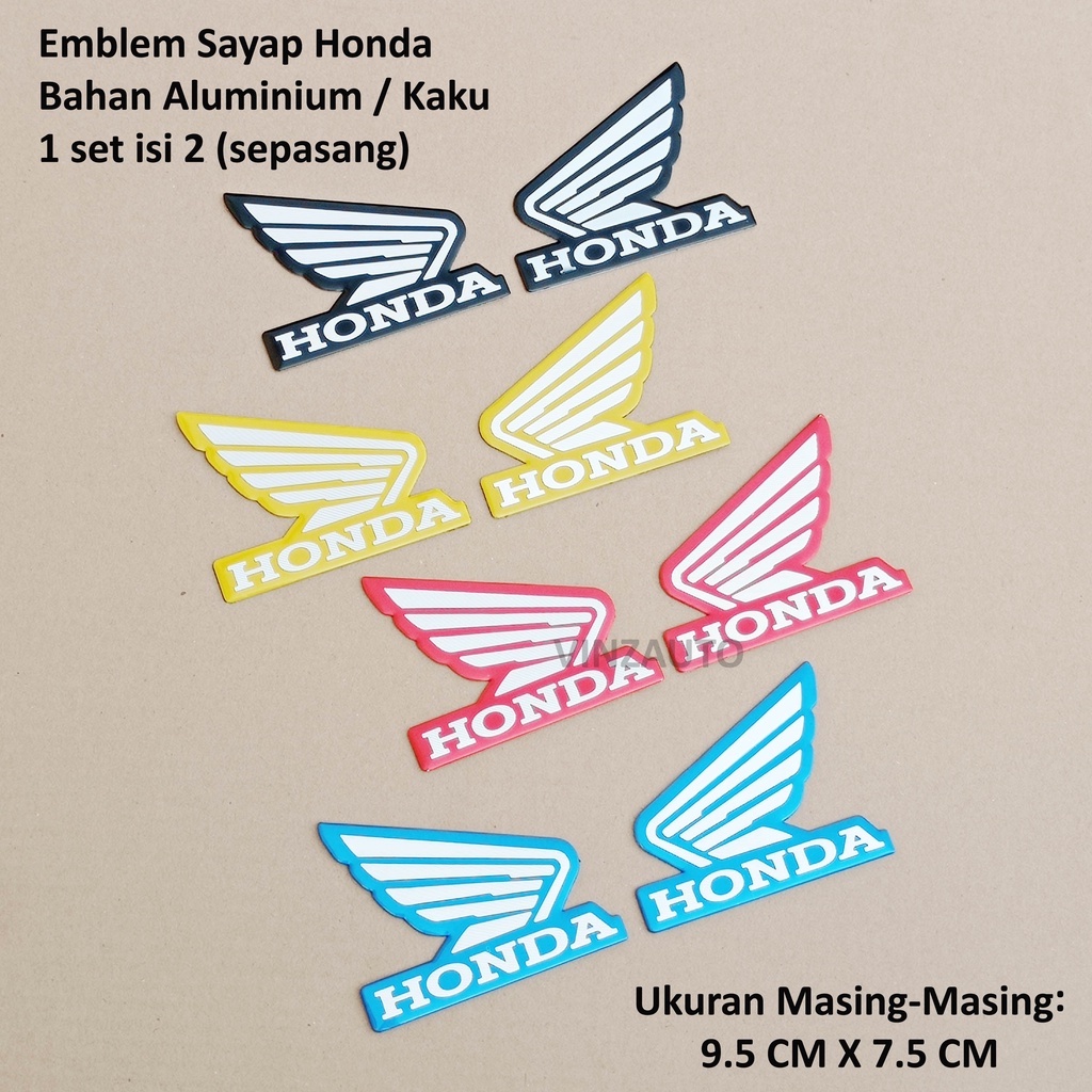 Stiff Model Honda Wing Logo Emblem (PAIR) | Shopee Philippines