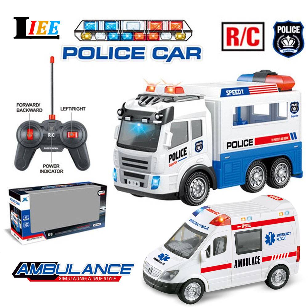 RC Remote Control Electric Police Car Toys Ambulance Model with Alarm ...