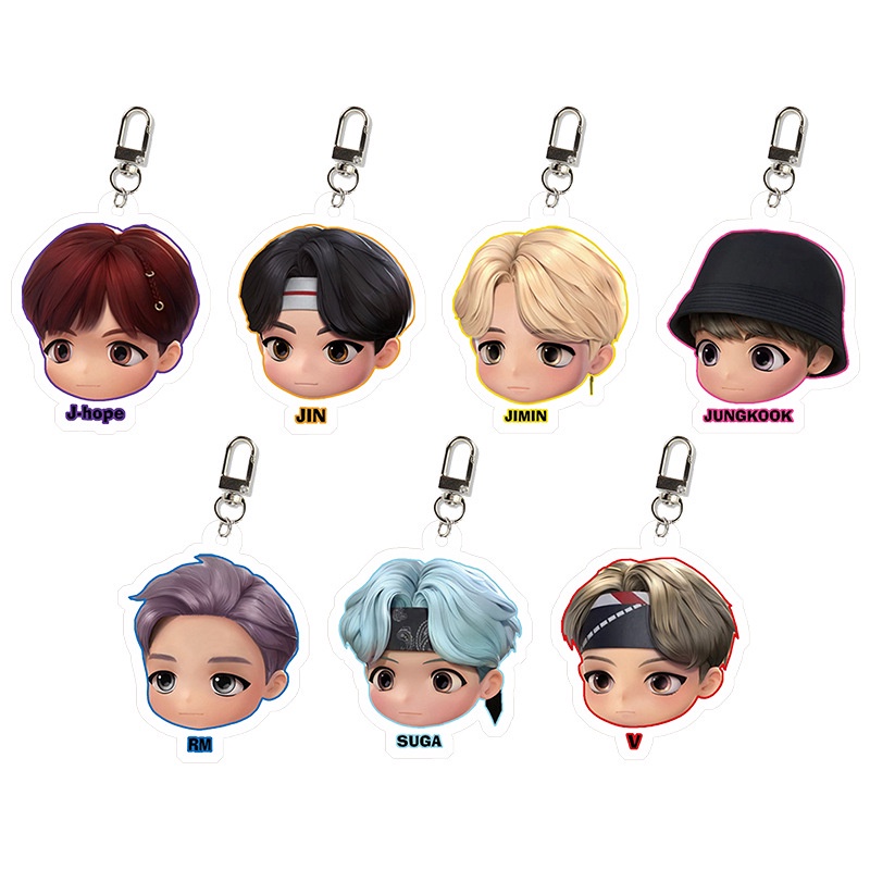 New Kpop BTS Bangtan Boys TinyTAN Cartoon Acrylic Keychain for ARMY Gift | Shopee Philippines