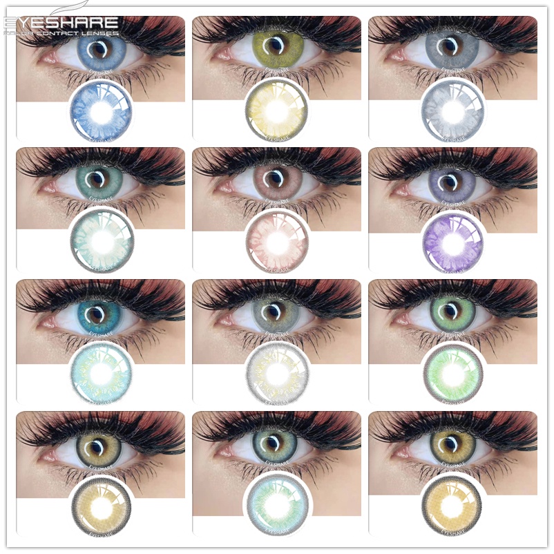 Eyeshare Purple Contact Lenses For Eye Gem Series Multi-Color Lens Cosmetic Makeup | Shopee ...