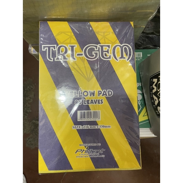 TRIGEM YELLOW PAD PAPER | Shopee Philippines
