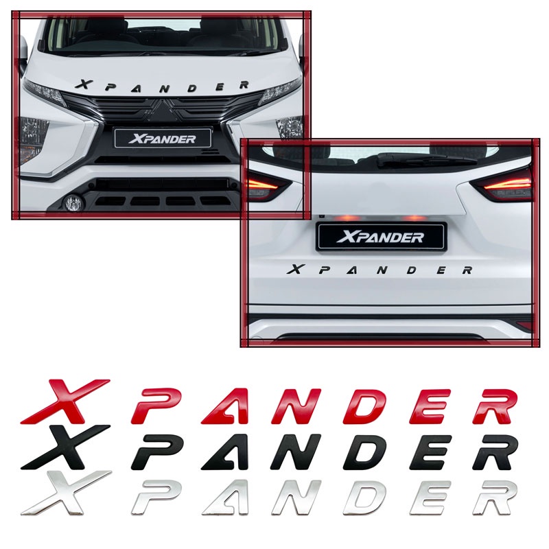 1pcs 3D ABS for XPANDER car Letter front hood Emblem Rear Tail trunk ...
