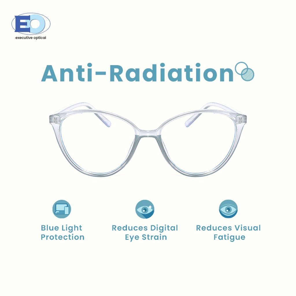 EO Viseo VS201229 Non-graded Anti-Radiation Eyeglasses for Women ...