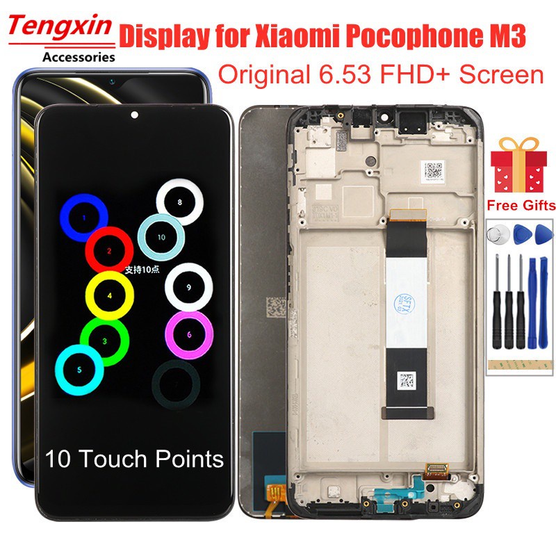 LCD for Xiaomi Poco M3 Original LCD Display with Frame Digitizer 10 ...
