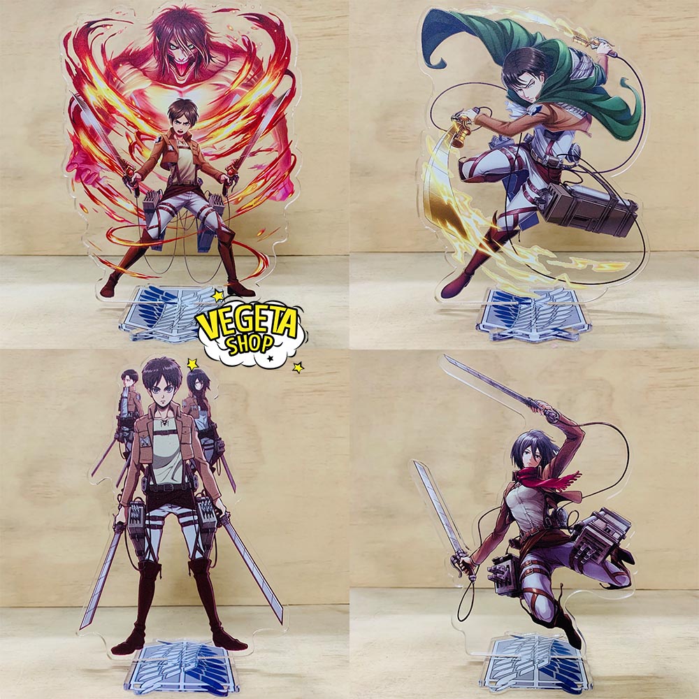 Double-sided Acrylic Mica Standee Statue Model - Attack On Titan - Eren ...