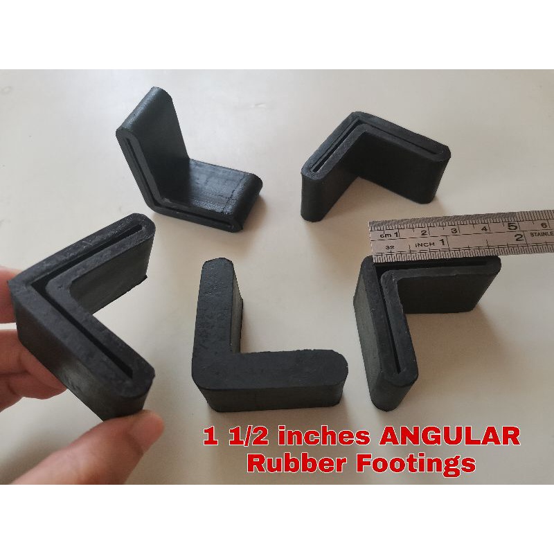 1 1/2 x 1 1/2 inches (38mm) ANGULAR HEAVY DUTY Rubber Footings | Shopee ...