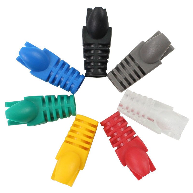 RJ45 Rubber boots for CAT5e/CAT6/CAT7 Assorted colors paw shape (100's ...