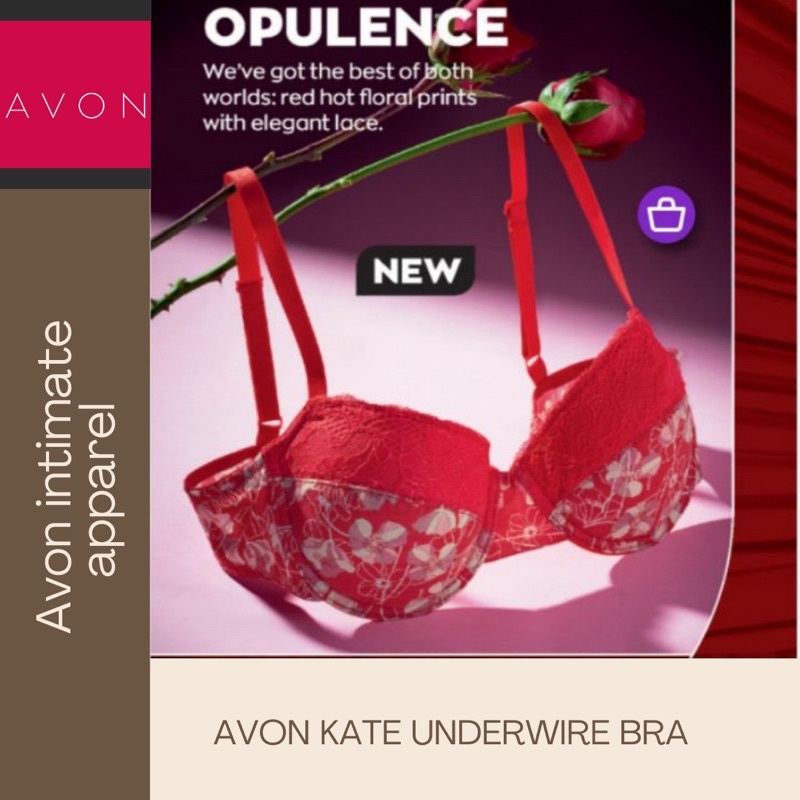 Avon Kate underwire bra (red) | Shopee Philippines