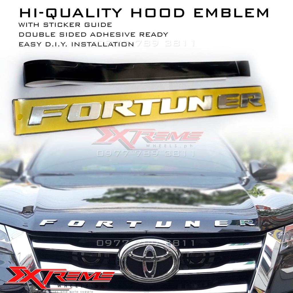Toyota Fortuner 2005 to 2026 with Sticker Guide Chrome / Matte Black ...