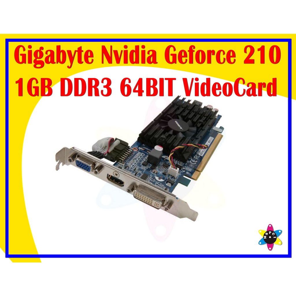 Gigabyte Nvidia Geforce 210 1GB DDR3 64BIT Grpahics Card (Used ...