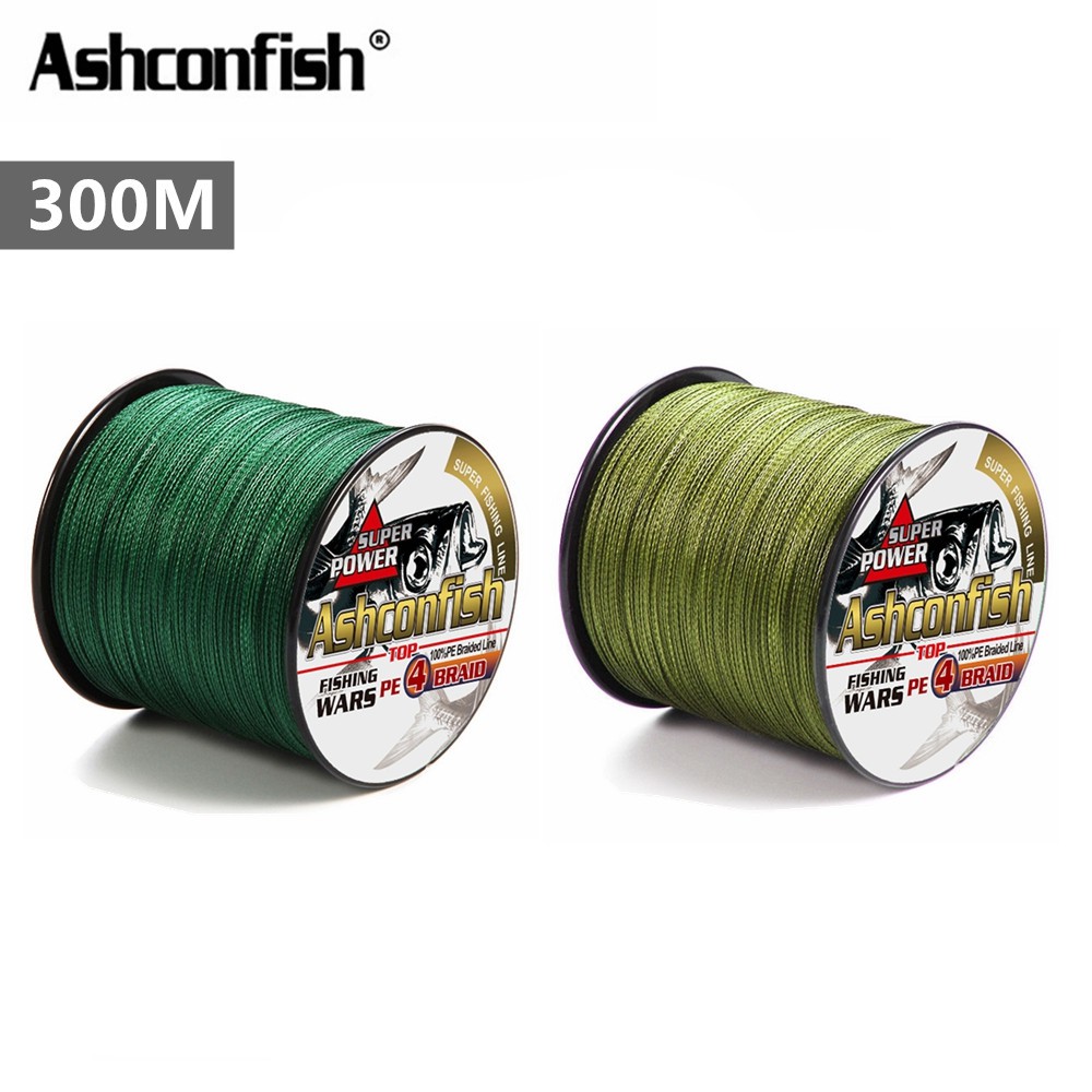 Ashconfish 4 Strands 300M Braided Fishing Line X4 Dyneema PE Line ...