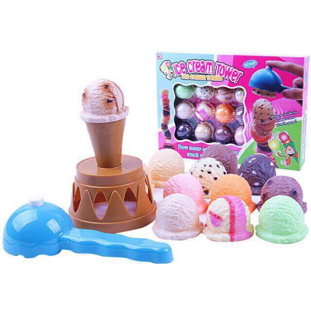 Ice cream stacking tower balancing game kids toys gift ideas | Shopee ...