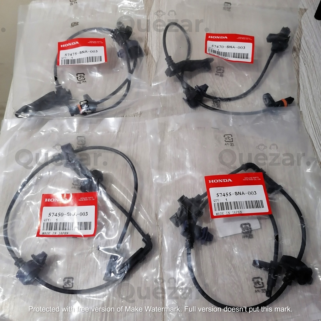 ABS WHEEL SPEED SENSOR FOR HONDA CIVIC 2006 TO 2011 (PAIR - FRONT/REAR ...