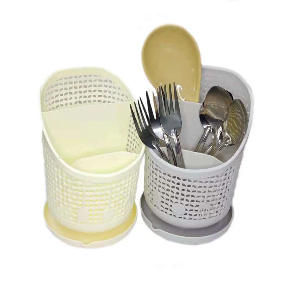 Plastic Kitchen Cutlery Holder Drainer Spoon Fork Holder Organizer ...